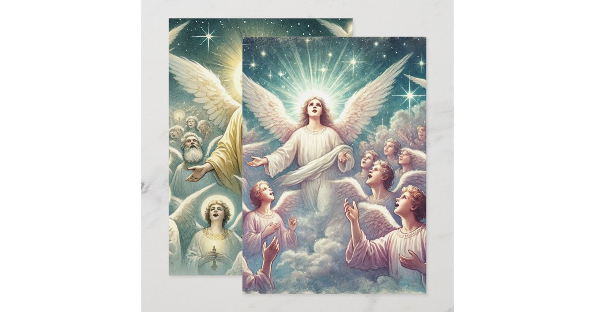 Printable Heavenly Host of Angels Scrapbook Invitation | Zazzle