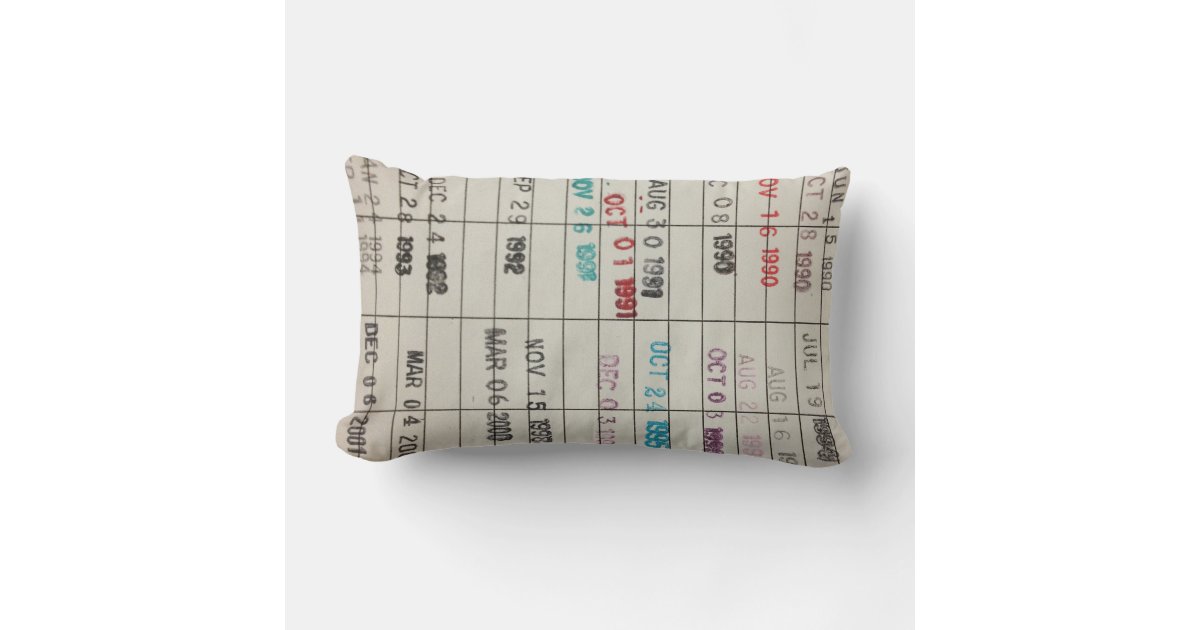 Printable Library Cards Lumbar Pillow | Zazzle