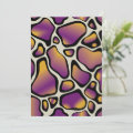 Printable Purple & Gold Cow Print Scrapbook Paper Invitation | Zazzle