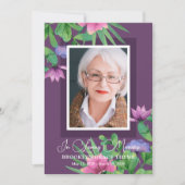 Printable Purple Photo Celebration of Life Program | Zazzle