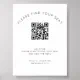 Printable QR Code Seating Chart Black and White | Zazzle