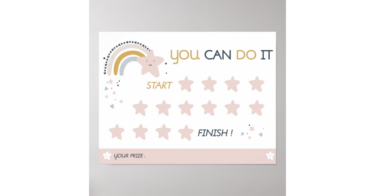 Printable Rainbow Reward Chart, Prize Chart | Zazzle