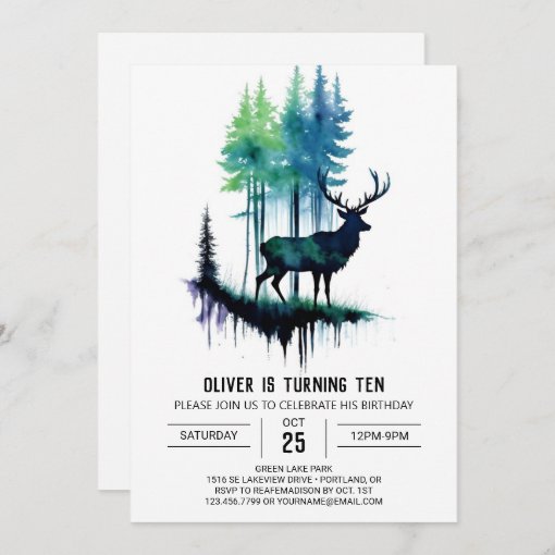 Printable Stag Birthday Invitation | Zazzle