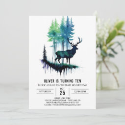 Printable Stag Birthday Invitation | Zazzle