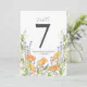 Printable Table Number Watercolor Flowers | Zazzle