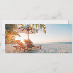 Printable Tropical Beach Surprise Reveal Ticket Card | Zazzle