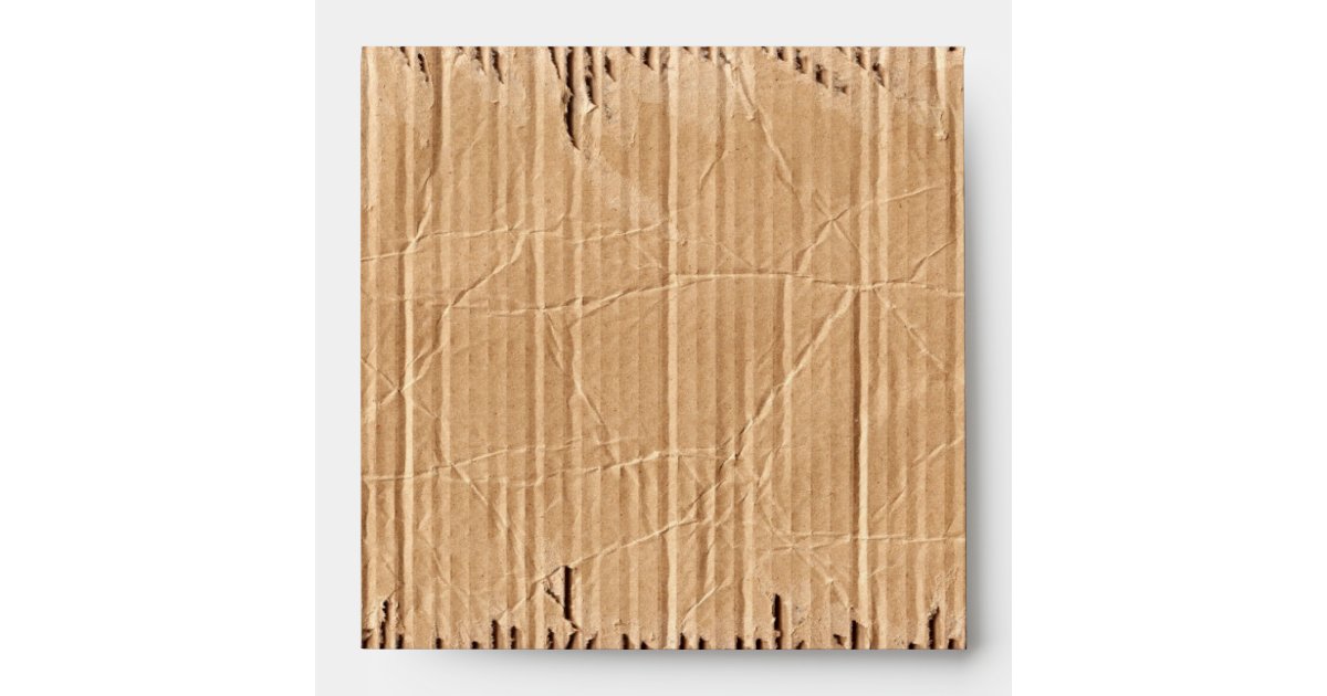 Printed Cardboard Texture Square Envelopes | Zazzle