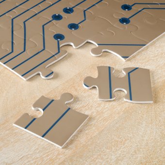 Printed Circuit Board Electronics Copper Monogram Jigsaw Puzzle | Zazzle