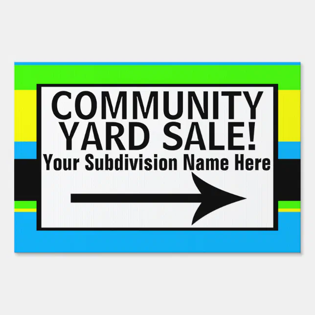 Printed Community Yard Sale Signs | Zazzle