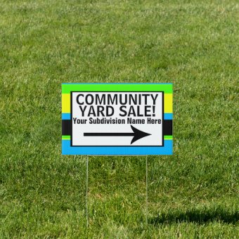 Printed Community Yard Sale Signs | Zazzle