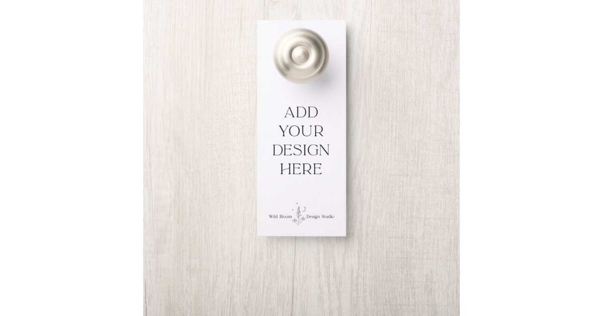 Printed Door Hanger Card | Zazzle