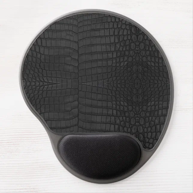 Printed Faux Black Crocodile Texture Gel Mouse Pad | Zazzle