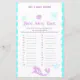 Printed Mermaid Baby Shower Game | Zazzle