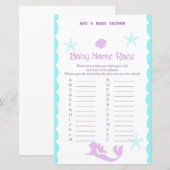 Printed Mermaid Baby Shower Game | Zazzle