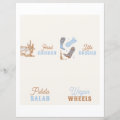 Printed Western Food Tent Cards | Zazzle