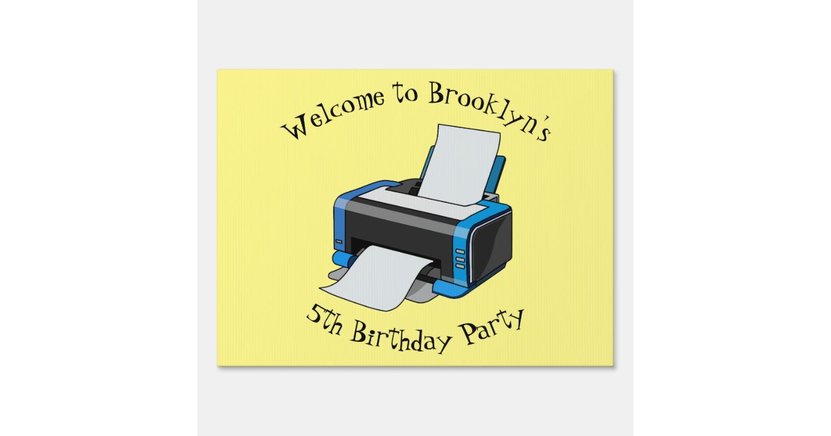 Printer cartoon illustration sign | Zazzle