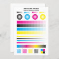 Printer Test Page CMYK Gradients Lines Invitation | Zazzle