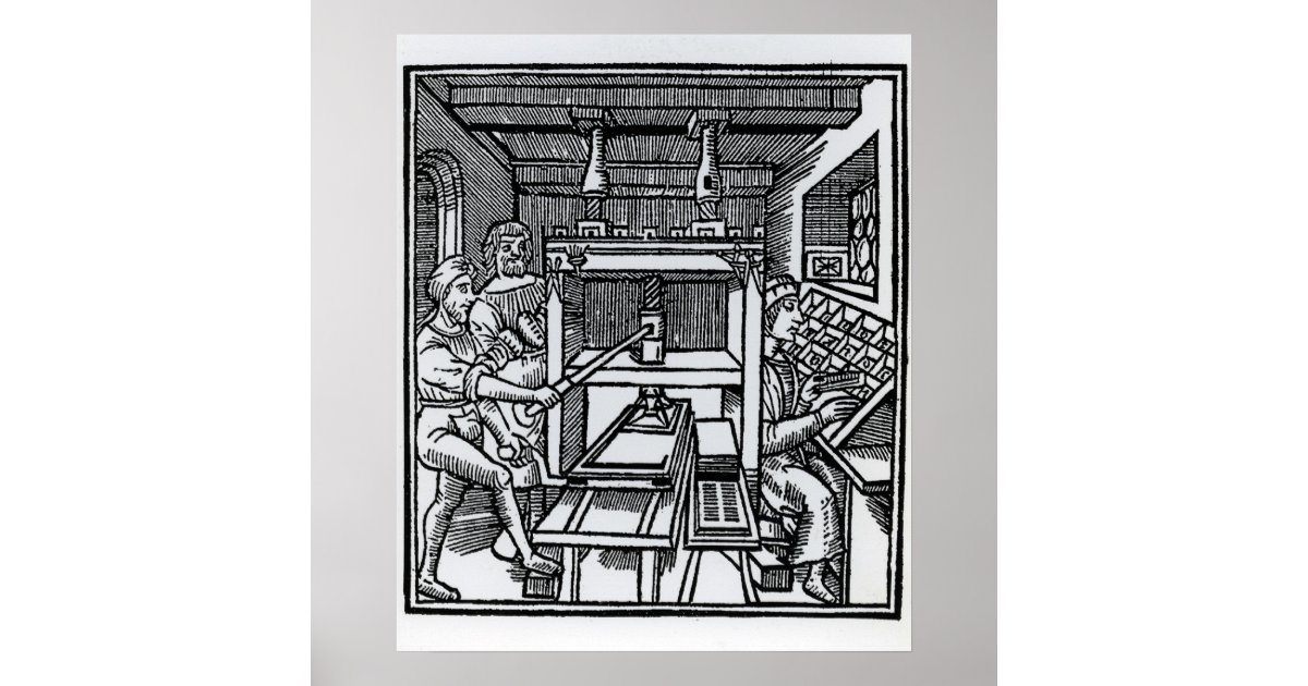 Printing press poster | Zazzle