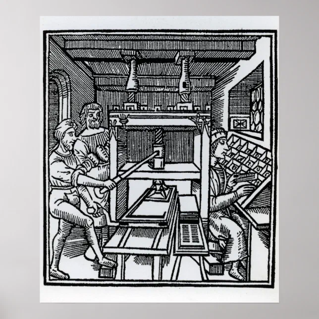 Printing press poster | Zazzle