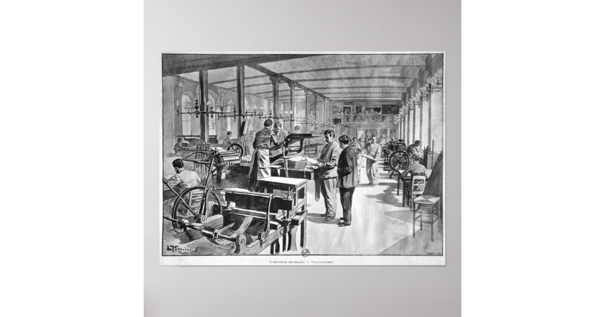 Printing the banknotes poster | Zazzle