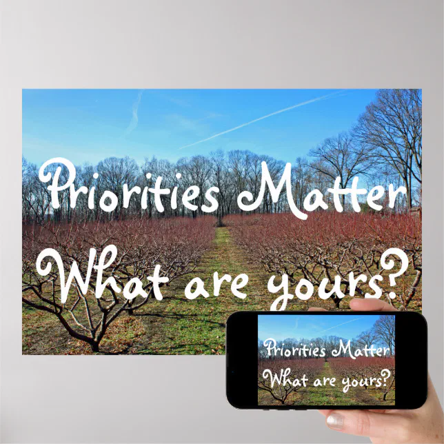 Priorities Matter Poster | Zazzle