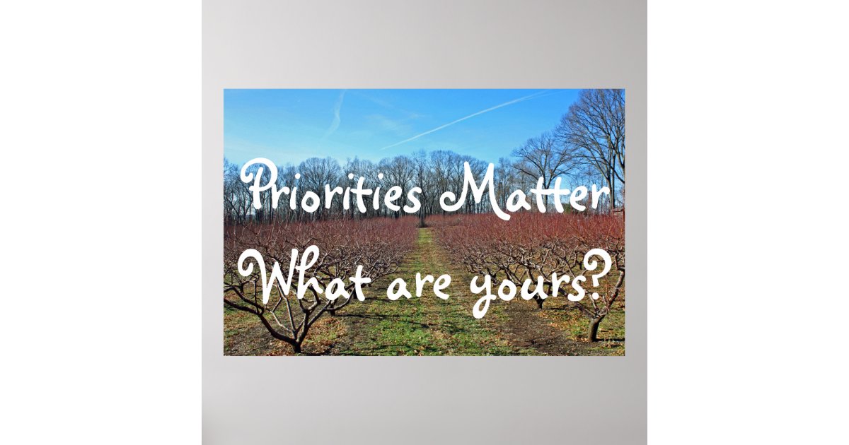Priorities Matter Poster | Zazzle