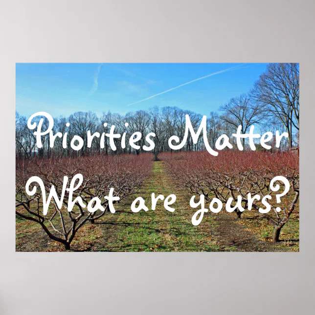 Priorities Matter Poster | Zazzle