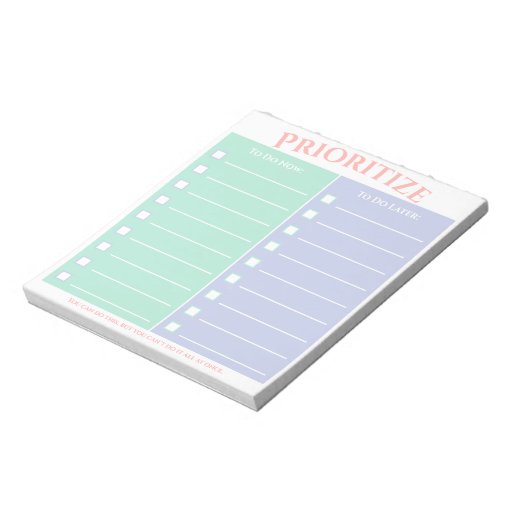 Prioritize To Do List Notepad | Zazzle