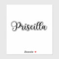Priscilla Name - Handwritten Calligraphy Sticker | Zazzle
