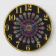 Prismatic chromatic rainbow with golden numbers large clock | Zazzle