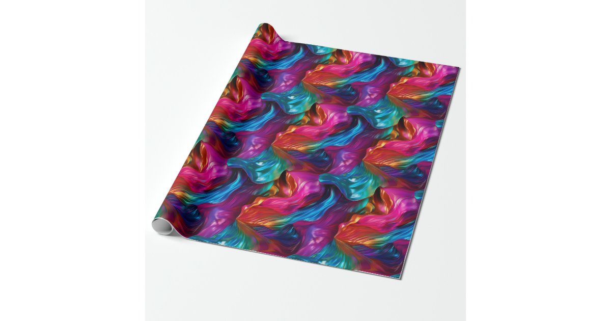 Prismatic Neon Wrapping Paper | Zazzle
