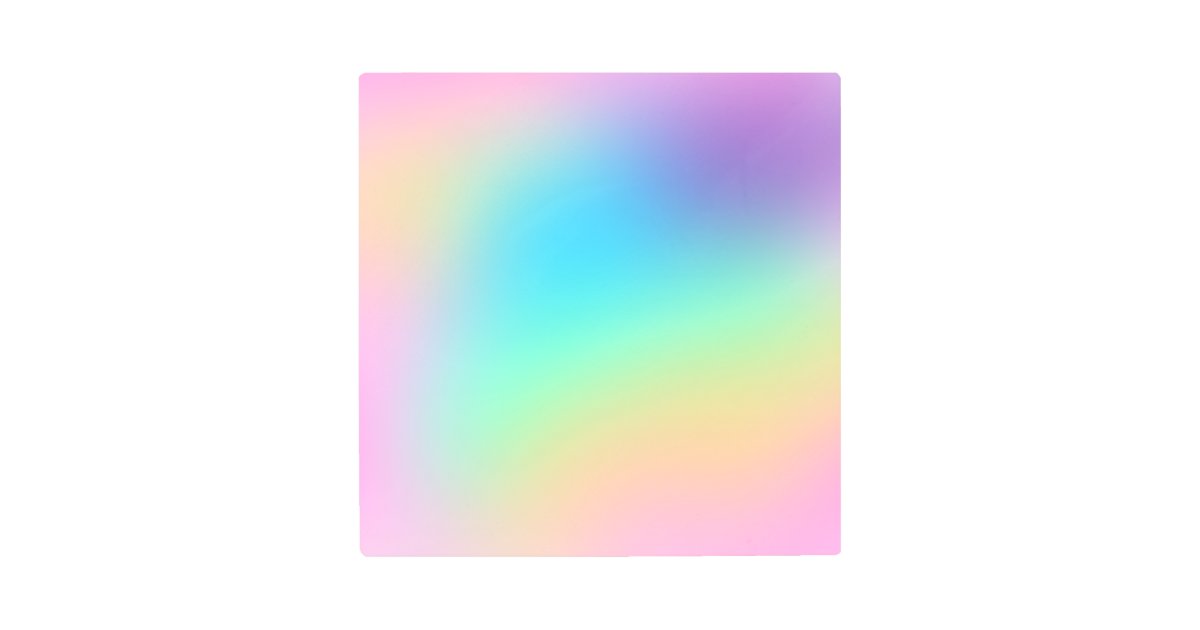 Prismatic Pastel Soft Rainbow Metal Art | Zazzle