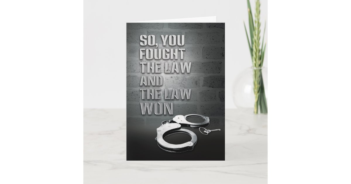 Prison Cards - Law Won | Zazzle