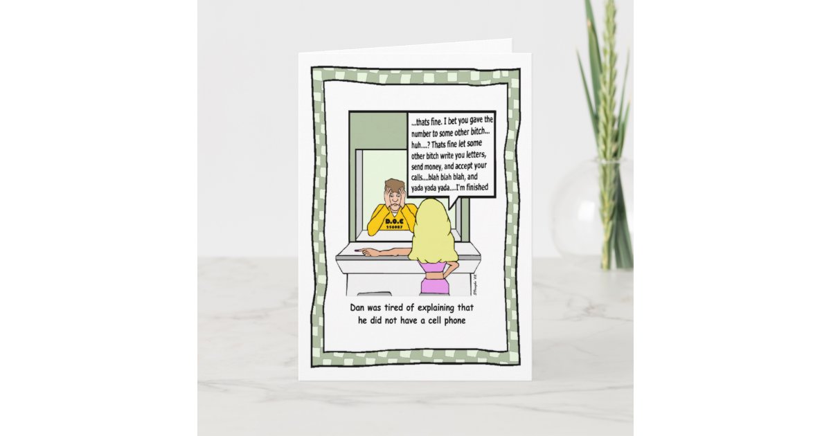 Prison Cell Phone Card | Zazzle