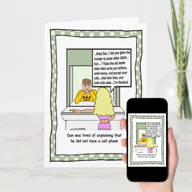 Prison Cell Phone Card | Zazzle