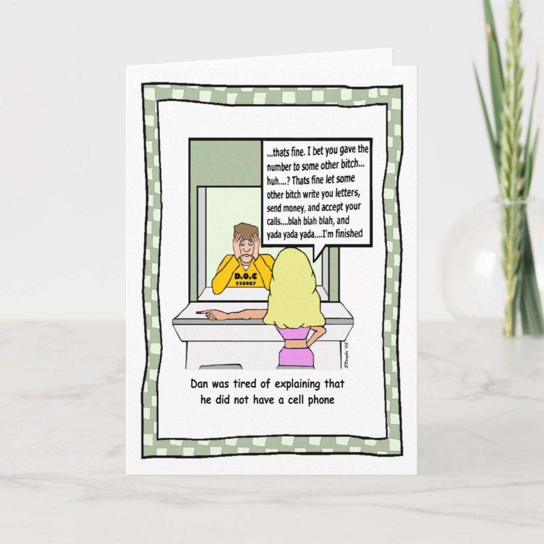 Prison Cell Phone Card | Zazzle