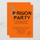 Prison Theme Birthday Party Invitation | Zazzle
