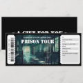 Prison Tour Ticket Gift Certificate Invitation | Zazzle