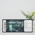 Prison Tour Ticket Gift Certificate Invitation | Zazzle