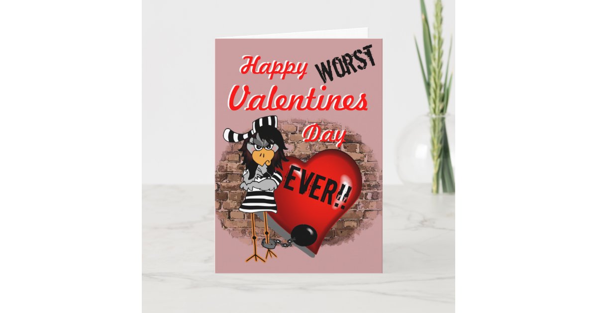 Prison Valentine's Day card | Zazzle