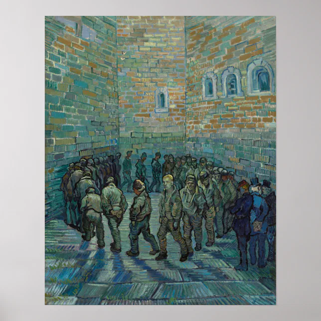 Prisoners Exercising 1890 by Vincent van Gogh Poster | Zazzle