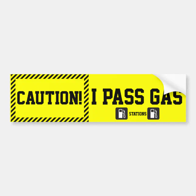 Prius Bumper Sticker Pas Gas Stations | Zazzle
