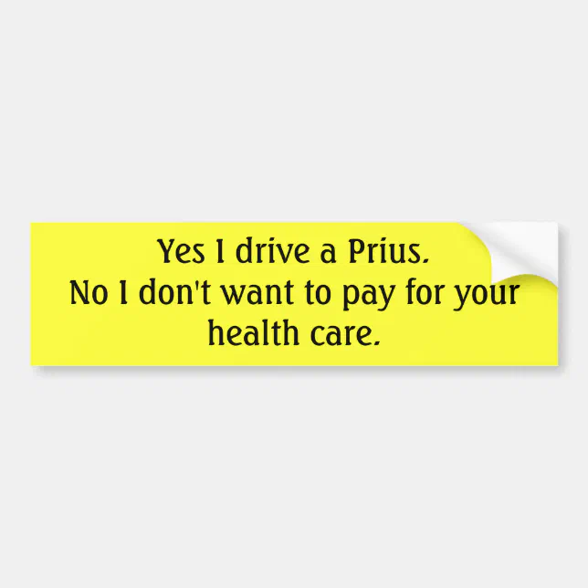Prius Driving Capitalist Bumper Sticker | Zazzle