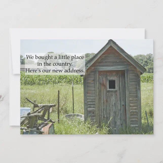 Private Change of Address Card: Country Home Announcement | Zazzle