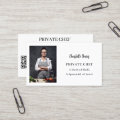 Private chef photo slogan QR code Business Card | Zazzle