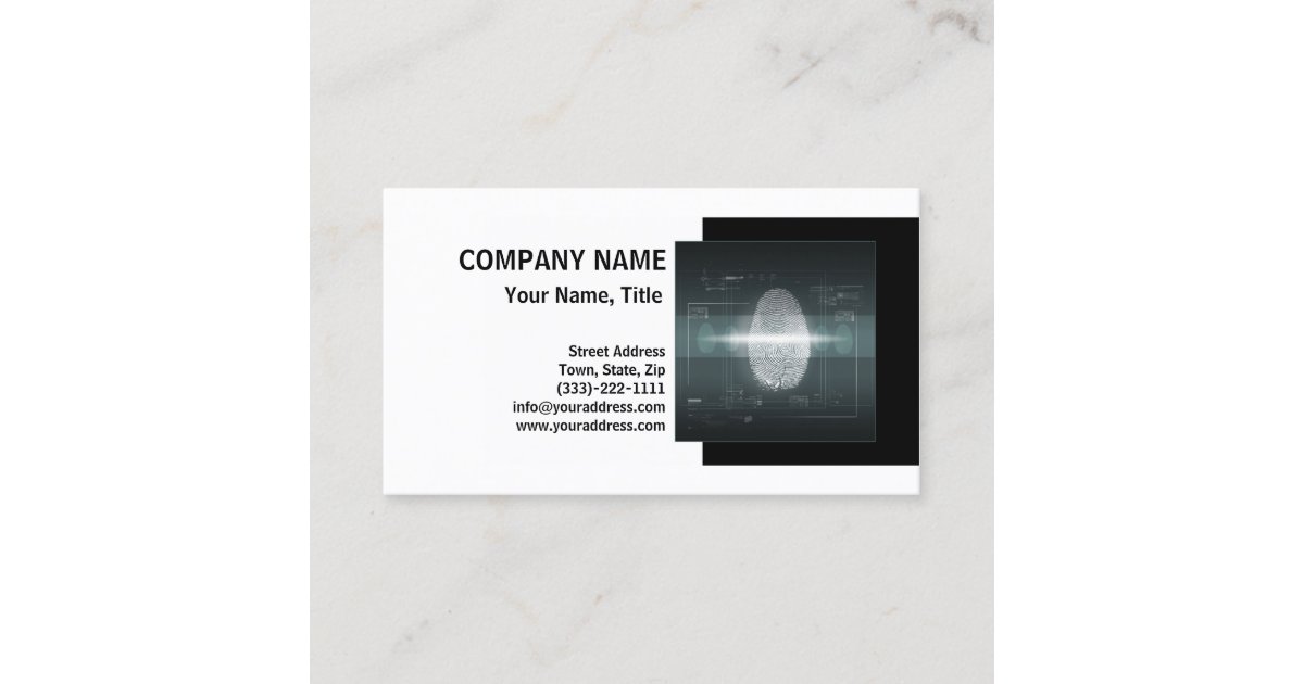 Private Detective Investigator Fingerprint Card | Zazzle