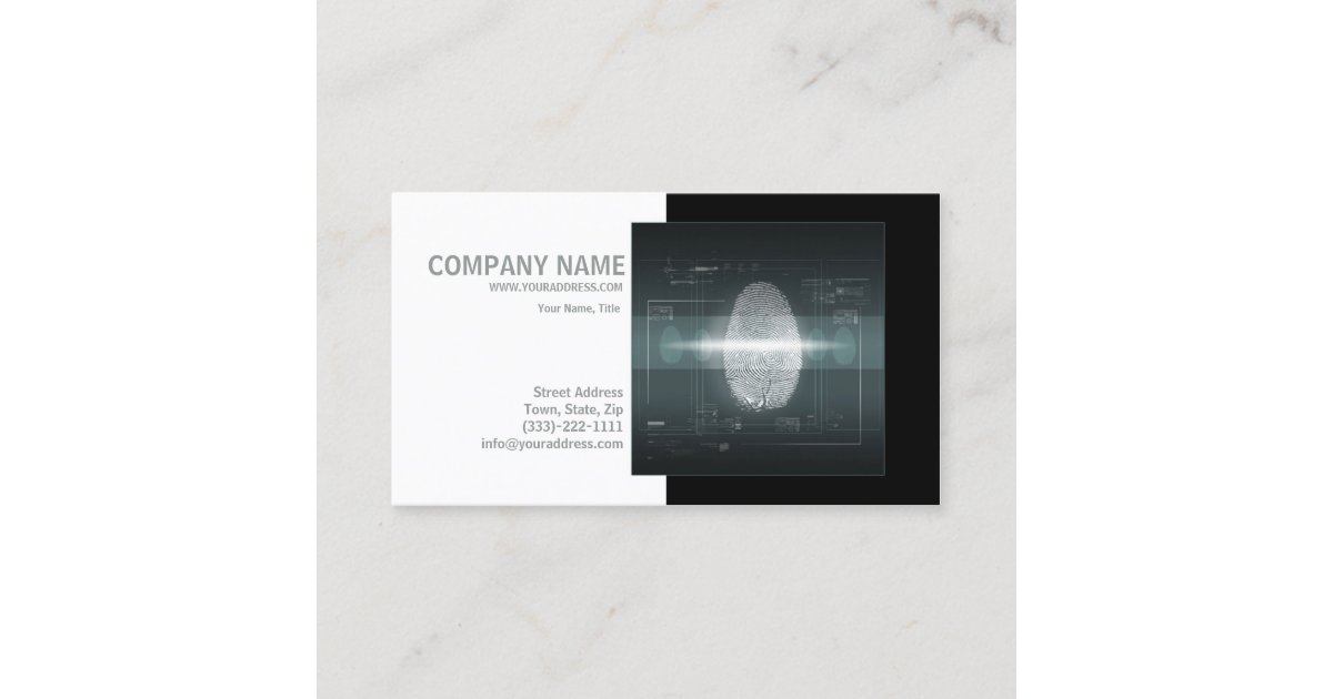 Private Detective Investigator Fingerprint Card | Zazzle