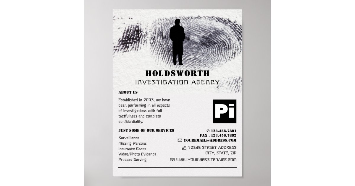 Private Eye Design, Private Detective Investigator Poster | Zazzle