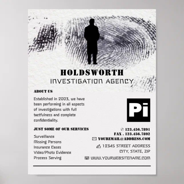 Private Eye Design, Private Detective Investigator Poster | Zazzle