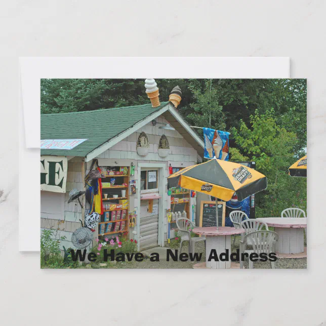 Private funny Change of Address Card - Northwoods | Zazzle